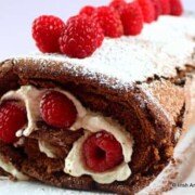 Raspberry And Cream Chocolate Roulade