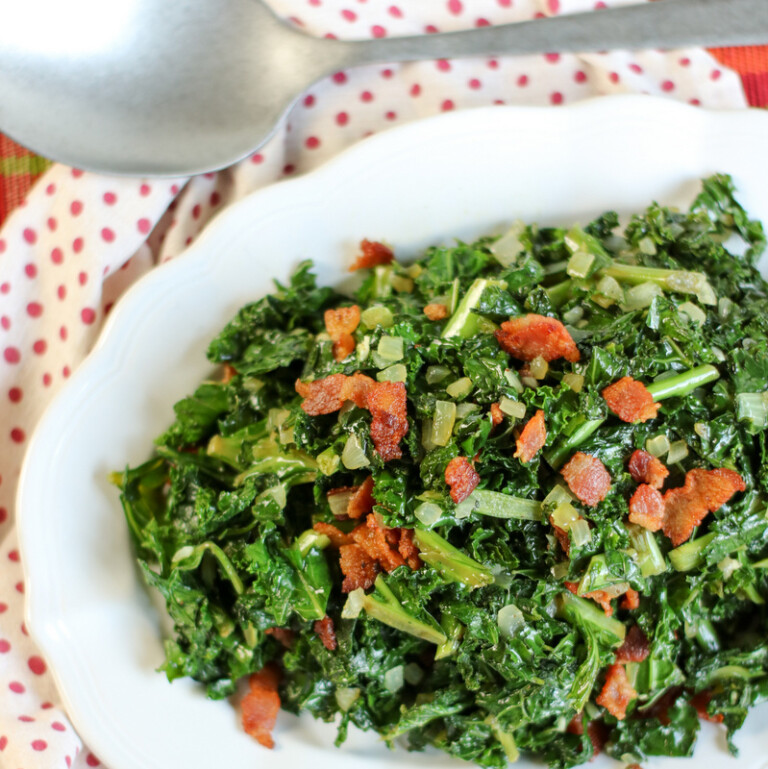 Kale Sautéed With Bacon And Garlic | Irish American Mom