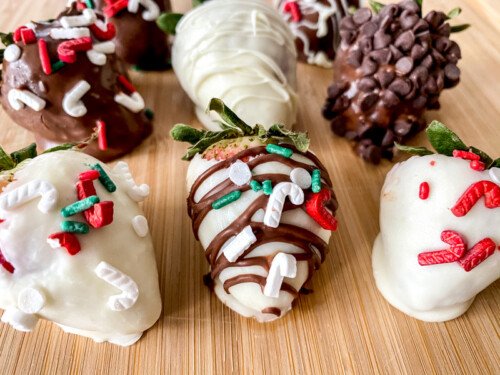 Chocolate Dipped Holiday Strawberries | Irish American Mom
