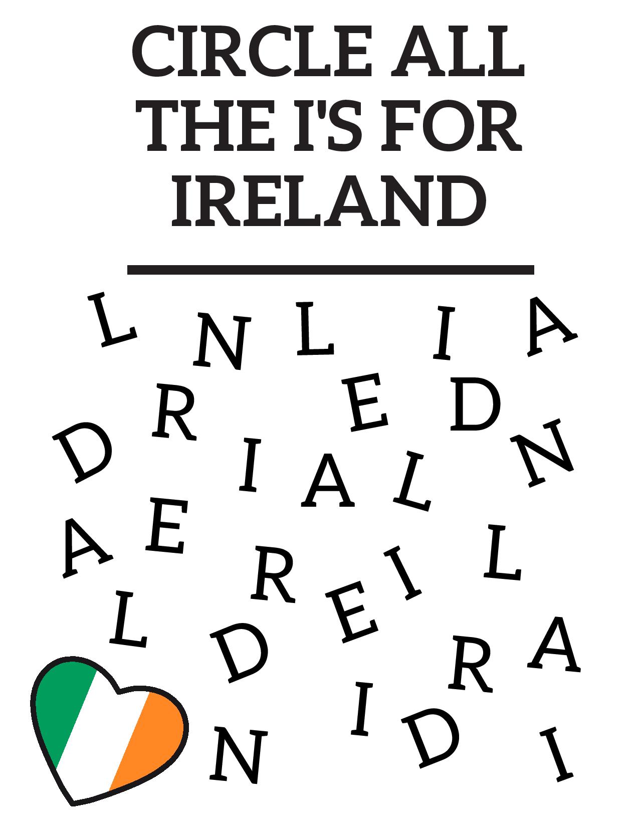Irish Hearts Learning Sheets For Preschoolers