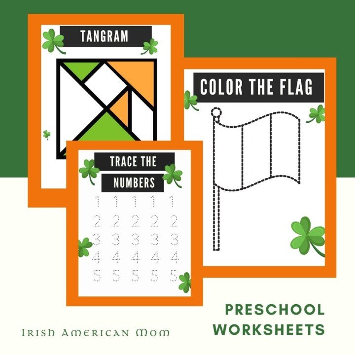 Learning With Shamrocks Irish Themed Preschool Worksheets