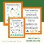 Symbols of Ireland Preschool Activity Worksheets