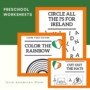 Irish Hearts Learning Sheets For Preschoolers