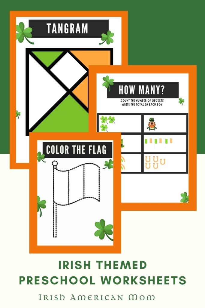 Learning With Shamrocks Irish Themed Preschool Worksheets