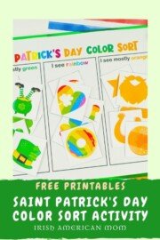 Free Printable Color Sort Game For Saint Patrick's Day
