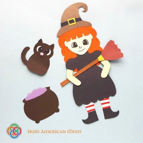 Paper Witch Halloween Craft For Kids