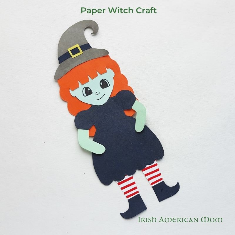 Paper Witch Halloween Craft For Kids