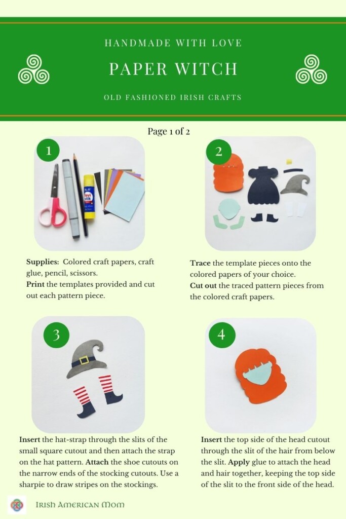 Paper Witch Halloween Craft For Kids