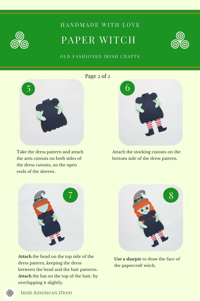 Paper Witch Halloween Craft For Kids