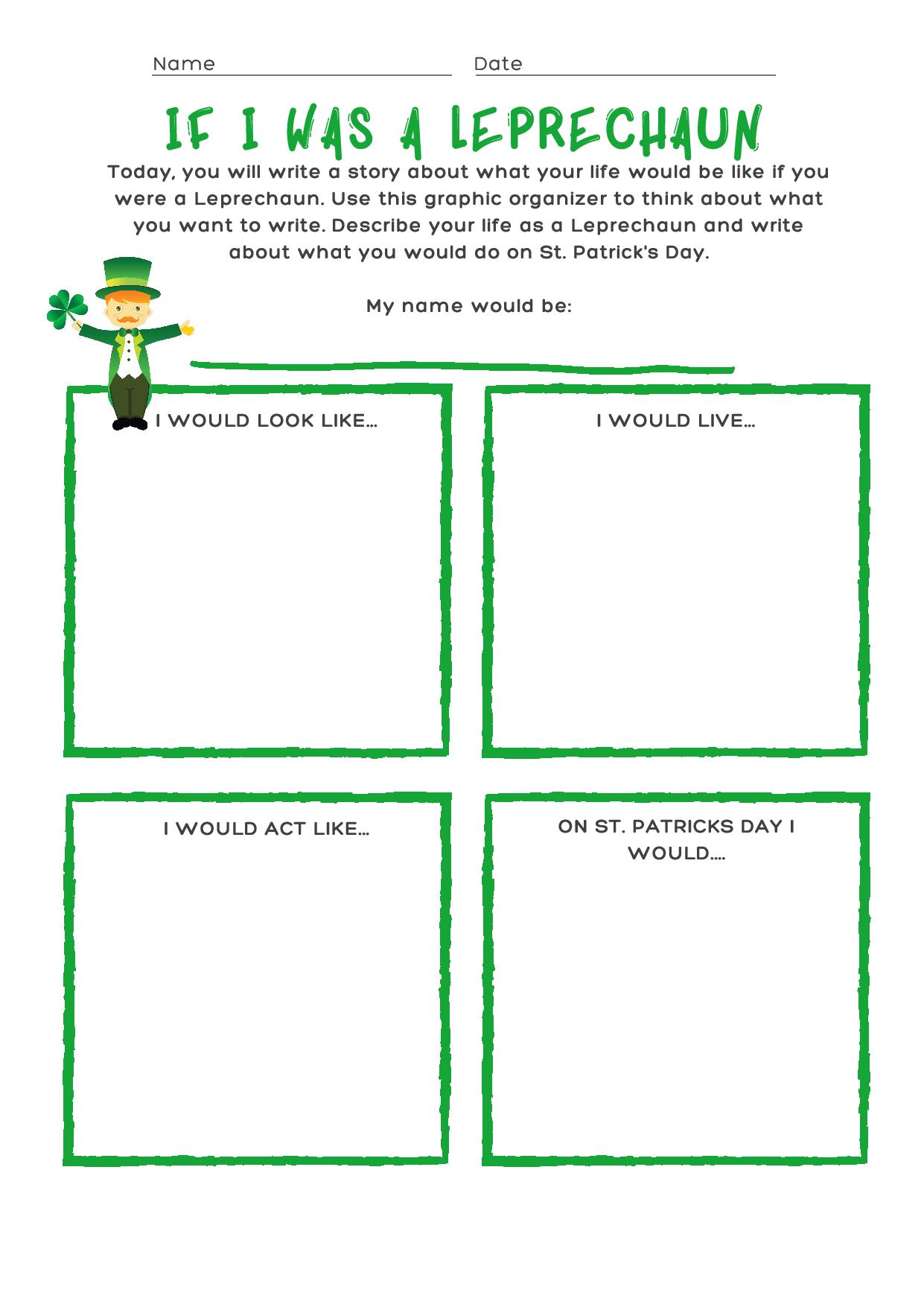 If I Was A Leprechaun Writing Pack For Kids