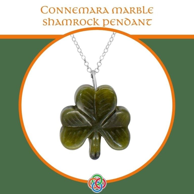 Connemara Marble Shamrock Pendant