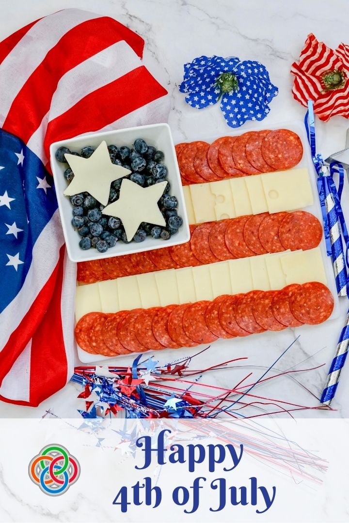 American Flag Patriotic Cheese Board | Irish American Mom