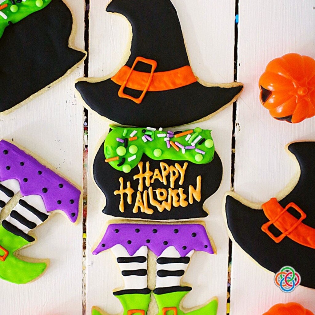 Stacked Sugar Witch Cookies With Video Tutorial For Halloween