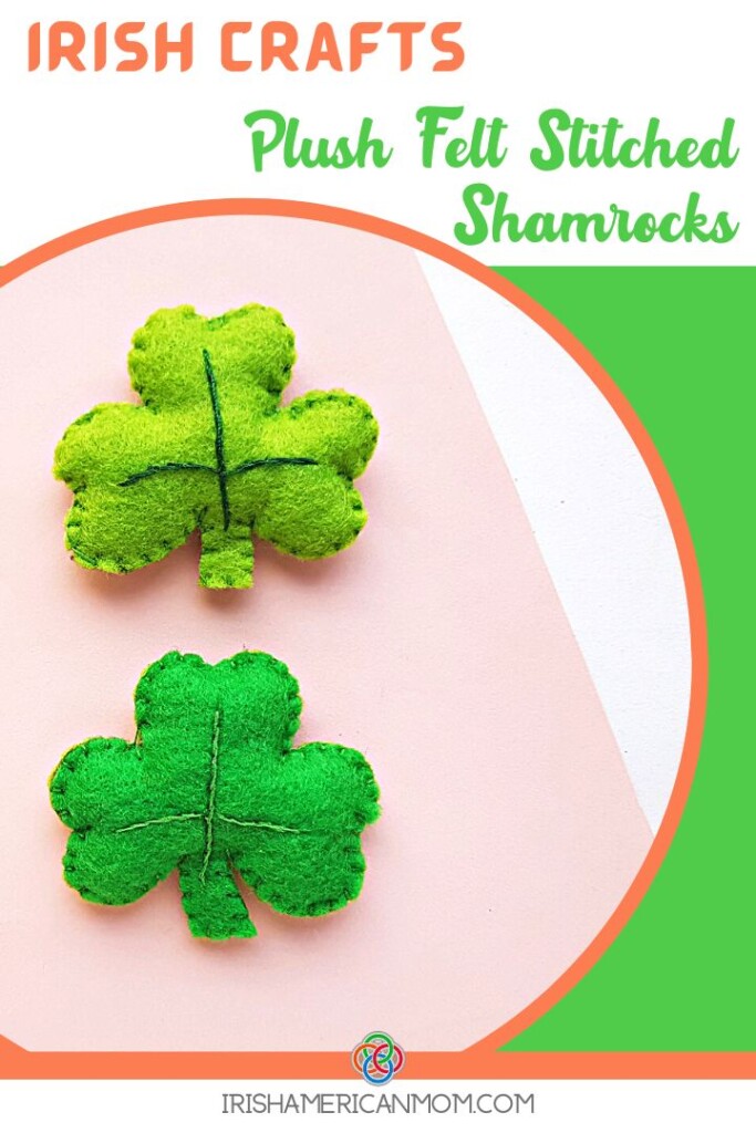 Plush Felt Shamrock Stitching Craft With Free Template