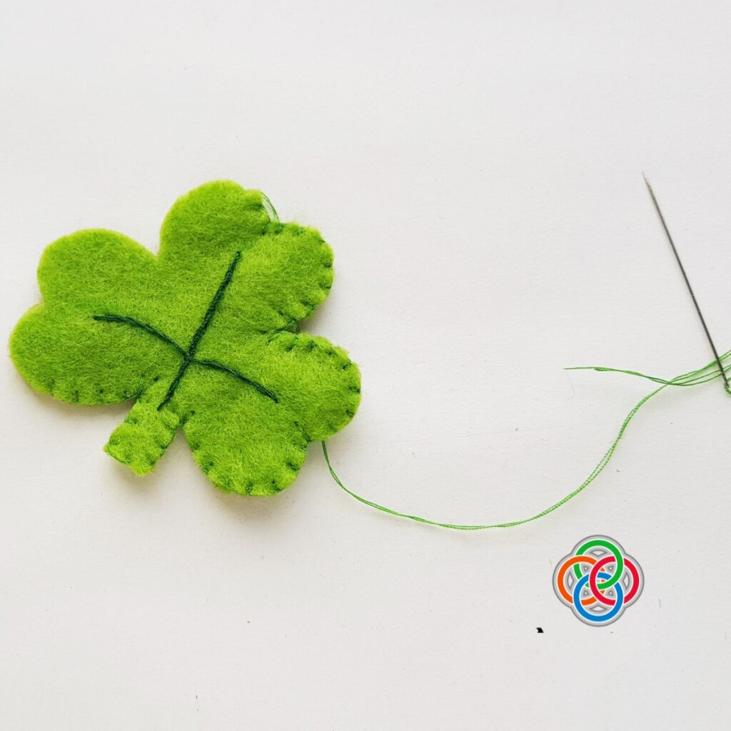Plush Felt Shamrock Stitching Craft With Free Template