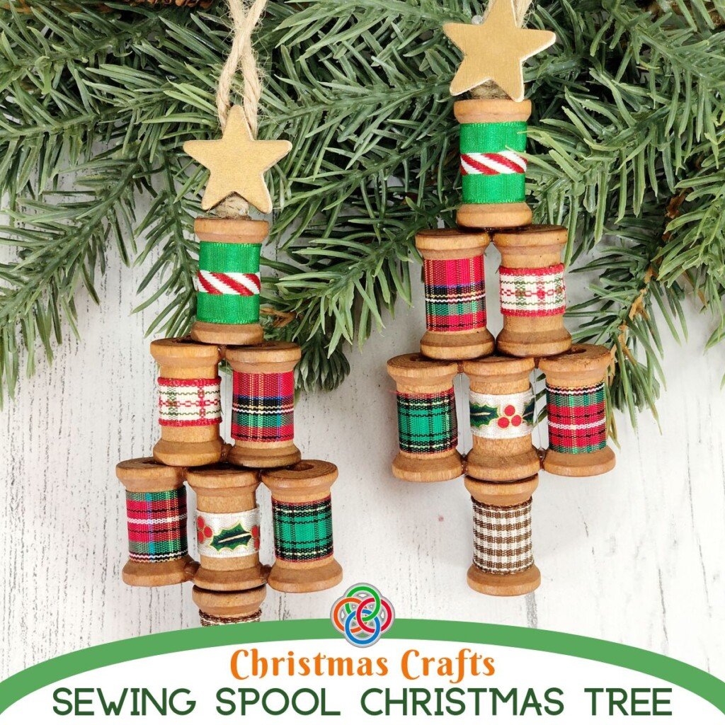 Sewing Spool Christmas Tree Ornament Craft