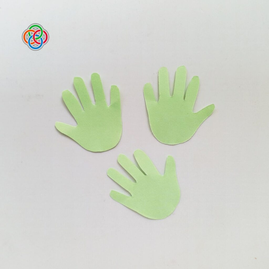 Handprint Paper Shamrocks For Saint Patrick's Day Fun