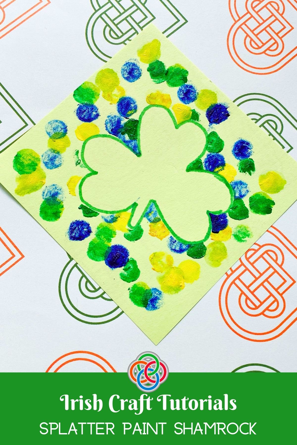 Shamrock Splatter Painting Activity for Saint Patrick's Day
