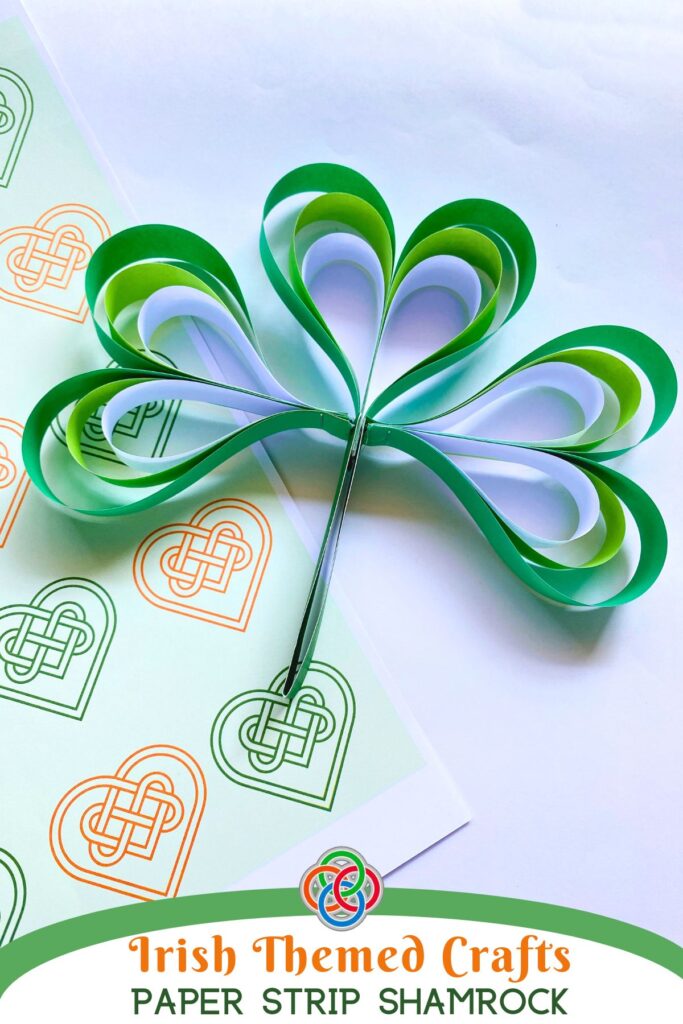 Paper Strip Shamrock Mobile Craft with Printable Tutorial