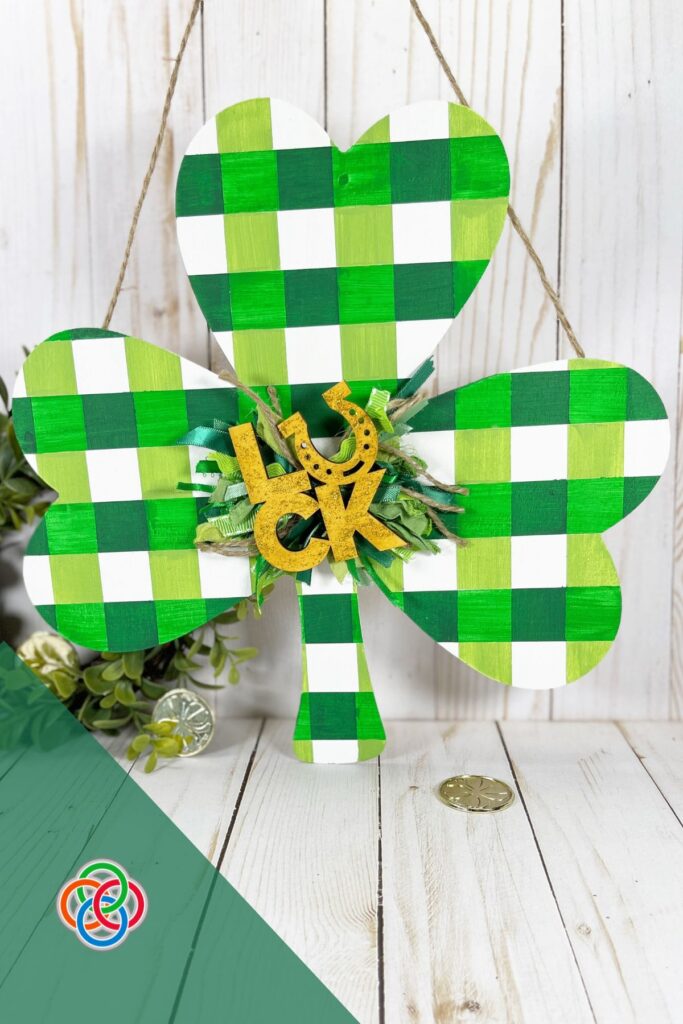 Homemade Plaid Shamrock Decoration for Saint Patrick's Day