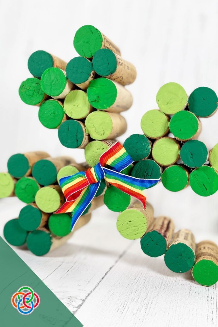 Wine Cork Shamrock Craft for Saint Patrick's Day