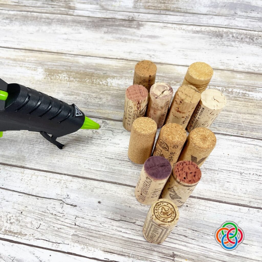 Wine Cork Shamrock Craft for Saint Patrick's Day