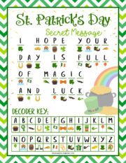 St. Patrick’s Day Secret Message Printable for Decoding Fun