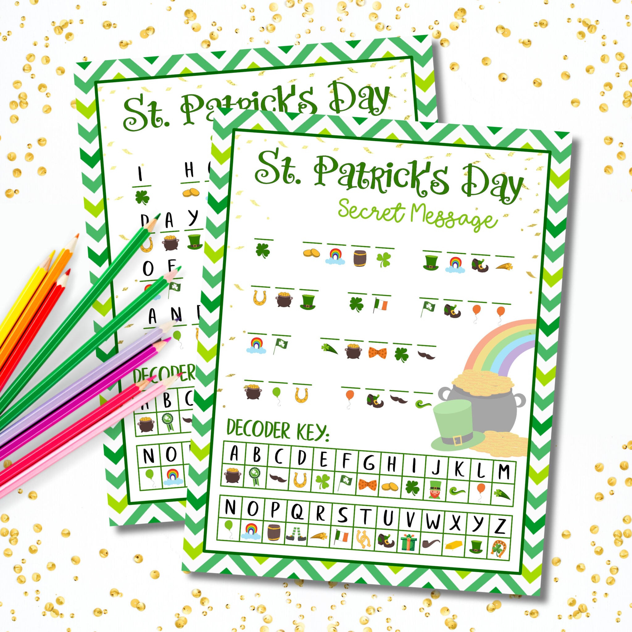St. Patrick’s Day Secret Message Printable for Decoding Fun