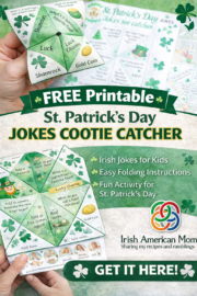 St. Patrick’s Day Jokes Cootie Catcher or Paper Fortune Teller
