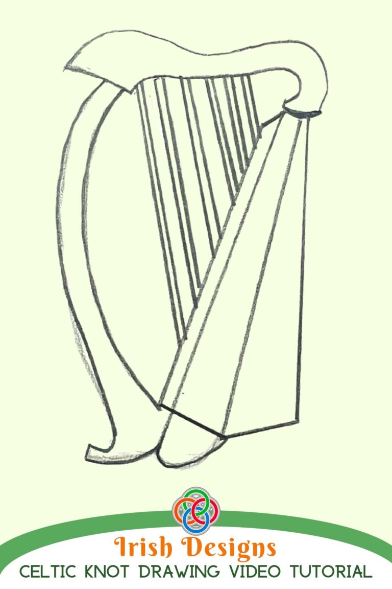 How to Draw a Celtic Harp: Easy Step-by-Step Irish Sketch Tutorial